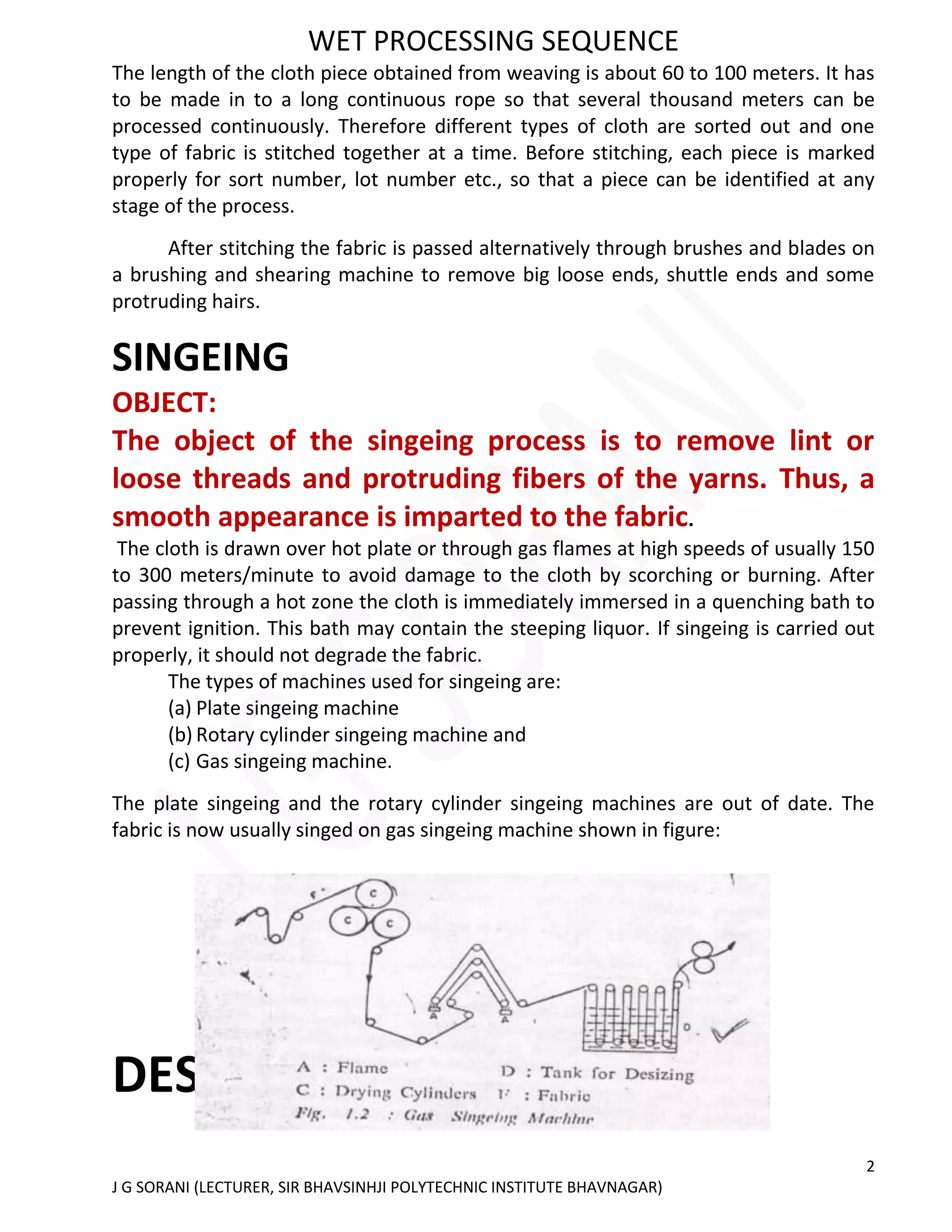 Wet processing sequence for printing prepareation | PDF