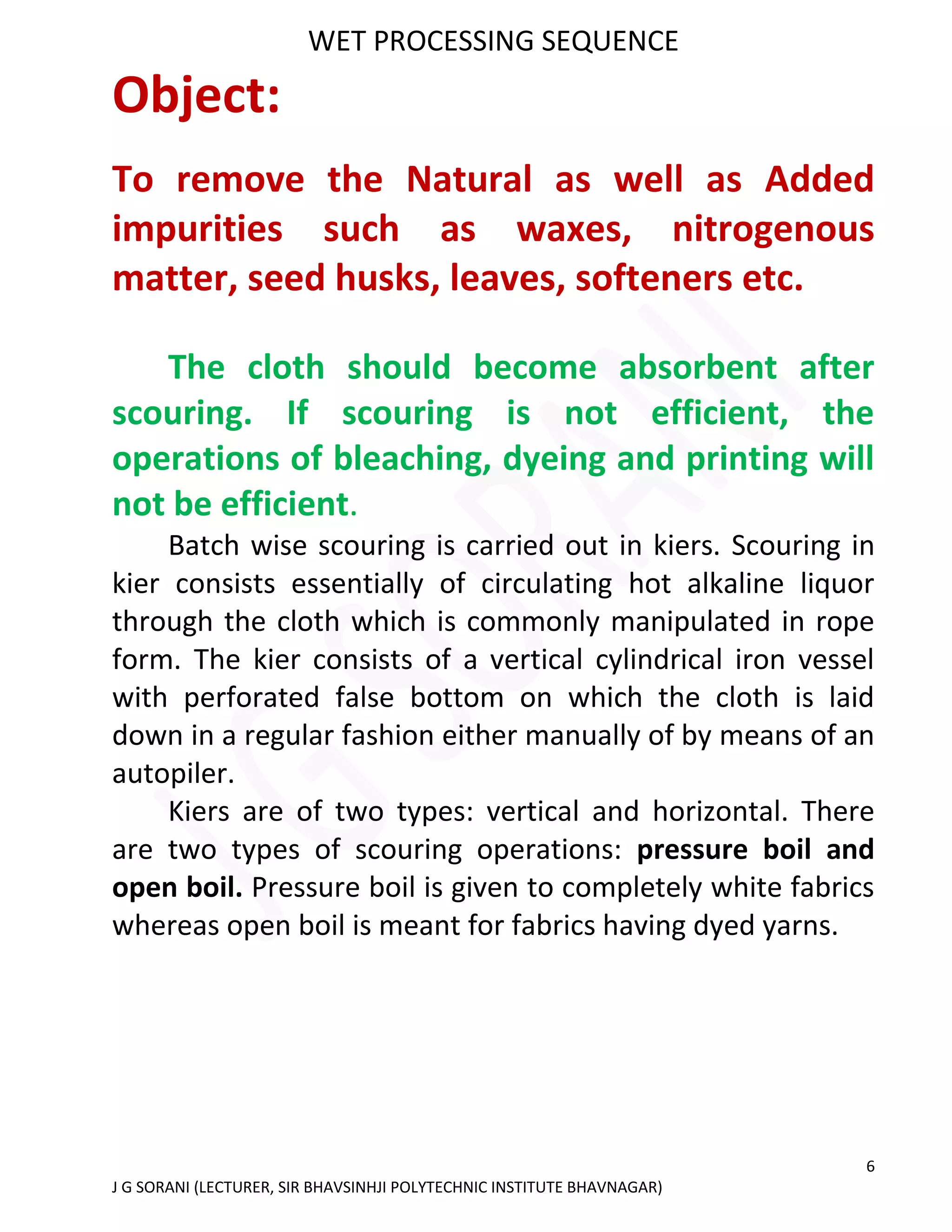 Wet processing sequence for printing prepareation | PDF