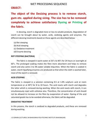 Wet processing sequence for printing prepareation | PDF