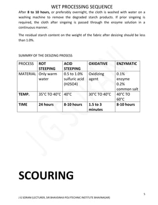 Wet processing sequence for printing prepareation | PDF