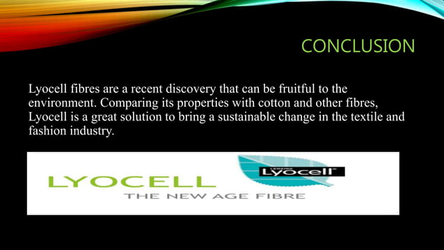 Lyocell fiber presentation slide.pptx | Woodworking | Arts and Crafts