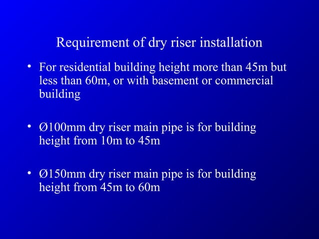 Dry & Wet Riser Systems | PPT