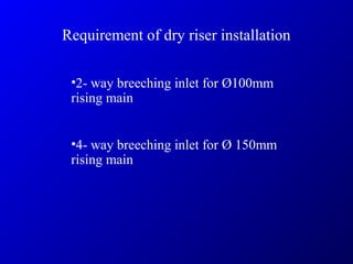 Dry & Wet Riser Systems | PPT