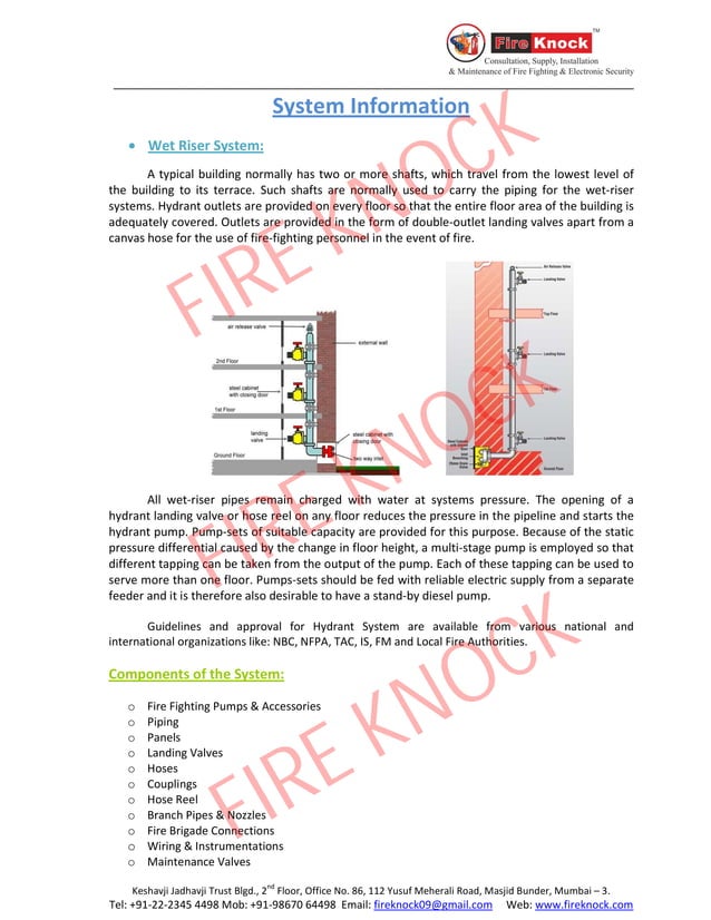 Wet riser fire hydrant system | PDF