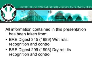 Wet rot no mould | PPT