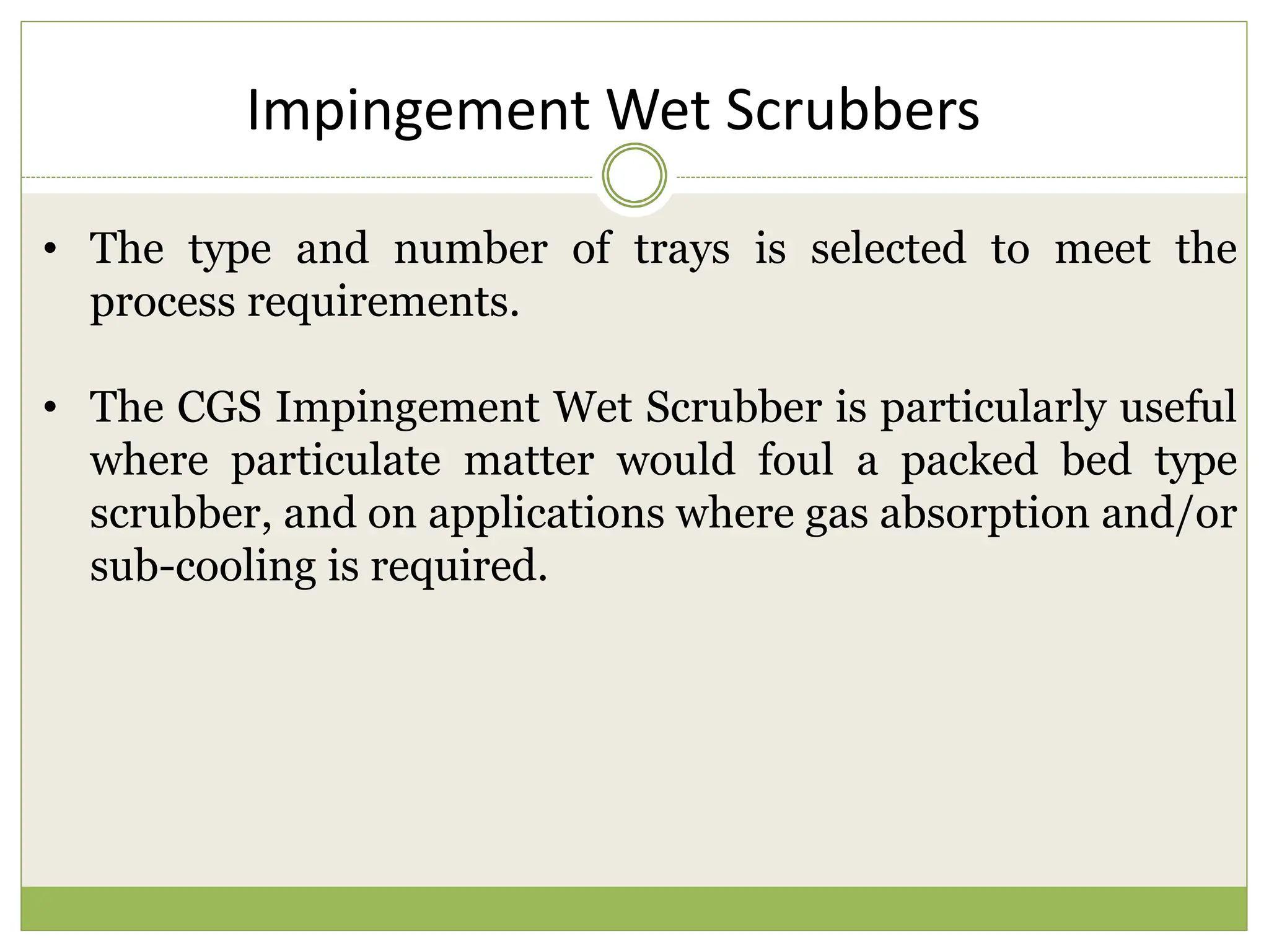 wet scrubber, process, operation and applications | PPTX