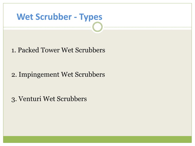 wet scrubber, process, operation and applications | PPTX | Indoor ...