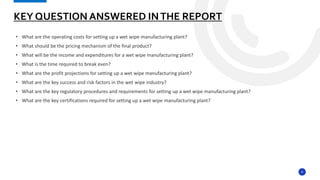 Cost and Setup Report on Wet Wipe Manufacturing Plant Project.pptx
