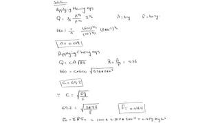 hydraulics and advanced hydraulics solved tutorials | PDF