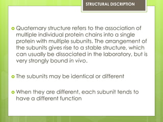 Quaternary structure of protein | PPTX