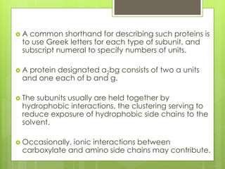 Quaternary structure of protein | PPTX
