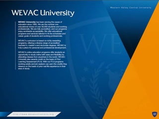 Wevac University Prospectus | PPTX