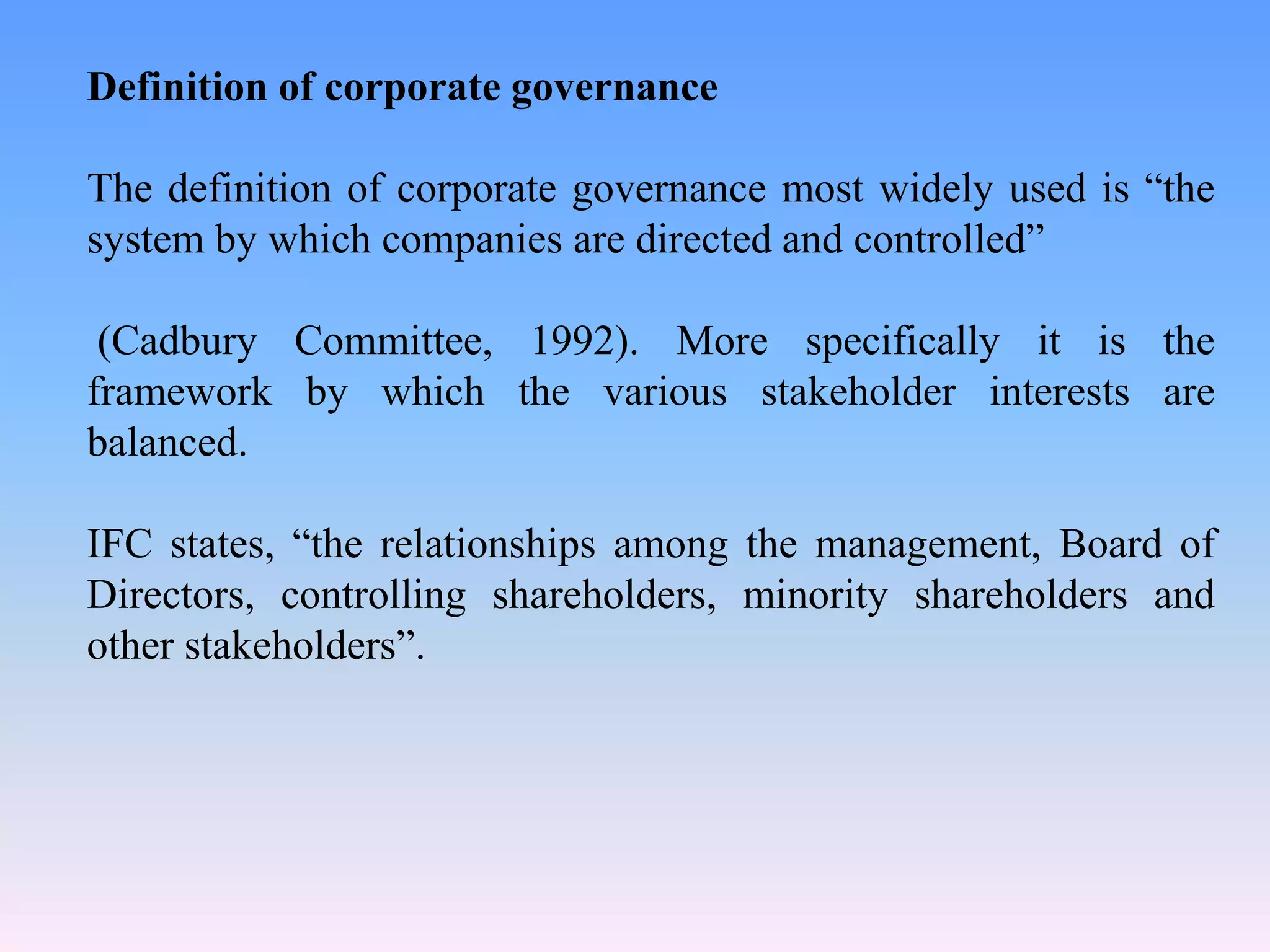 Business Ethics and Corporate Governance | PPT