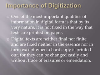 importance of digitization | PPTX