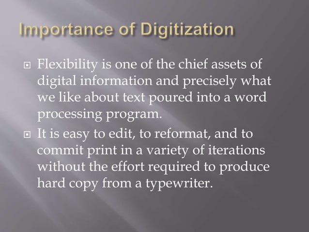 importance of digitization | PPTX