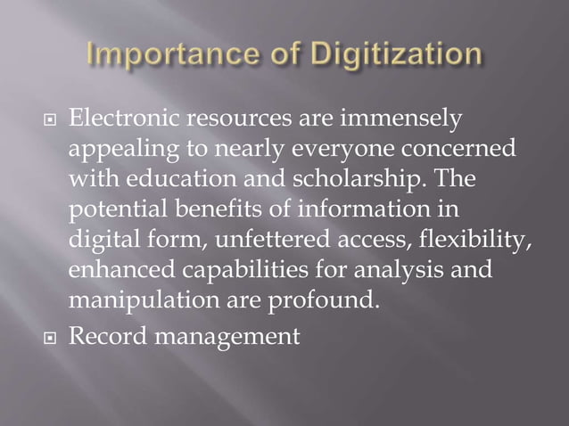 importance of digitization | PPTX