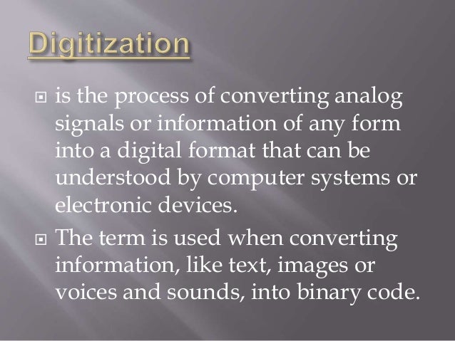 Digitization Definition