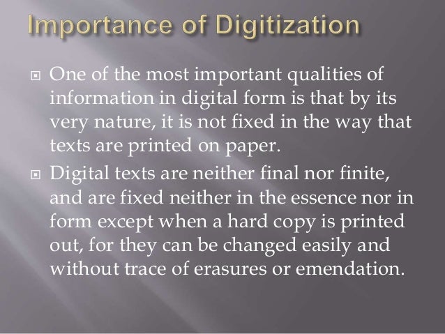 Digitization Definition