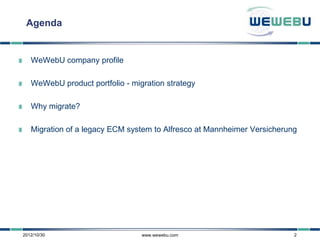 WeWebU Migration 2 Alfresco | PPT
