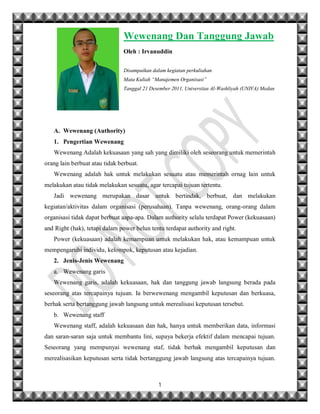 Wewenang dan tanggung jawab | PDF
