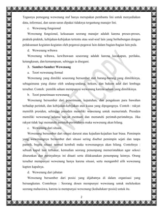 Wewenang dan tanggung jawab | PDF