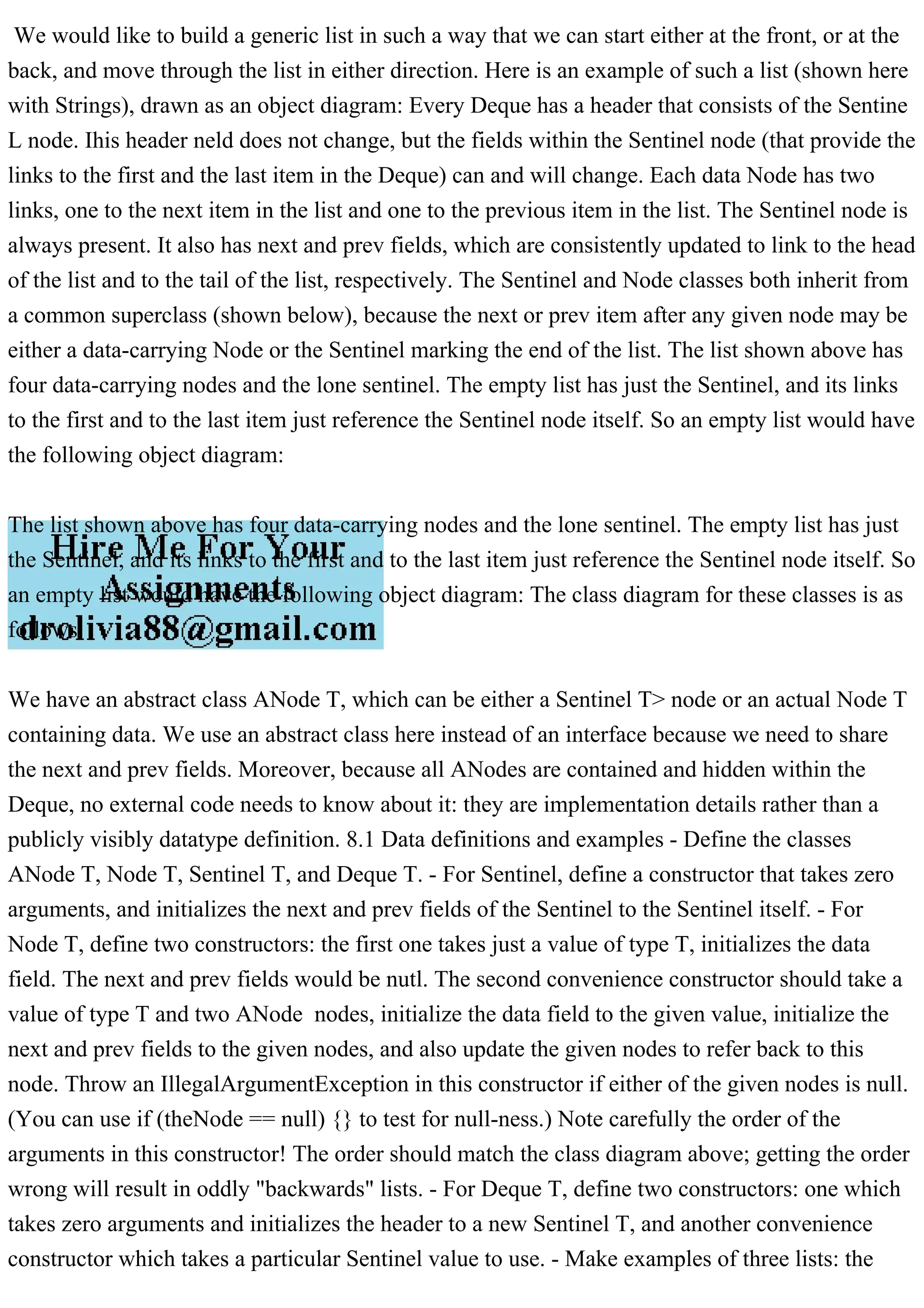 We would like to build a generic list in such a way that we can start.pdf