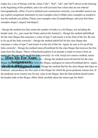 We would like to build a generic list in such a way that we can start.pdf