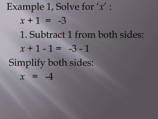 basic algebra | PPTX