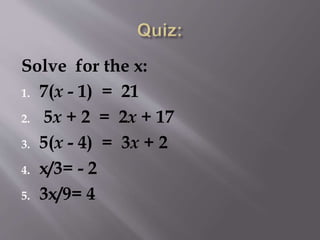 basic algebra | PPTX