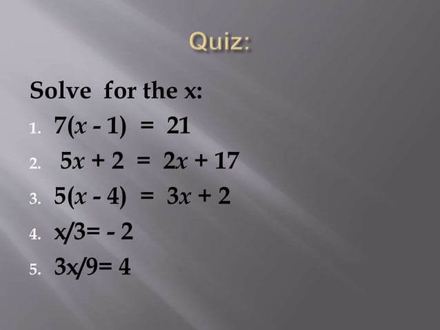 basic algebra | PPT