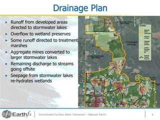 Analysis of Groundwater/Surface Water Interaction at the Site Scale Babcock Ranch Community ...