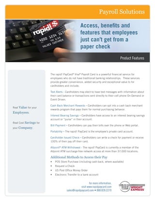 Wright Express/ rapid! PayCard | PDF