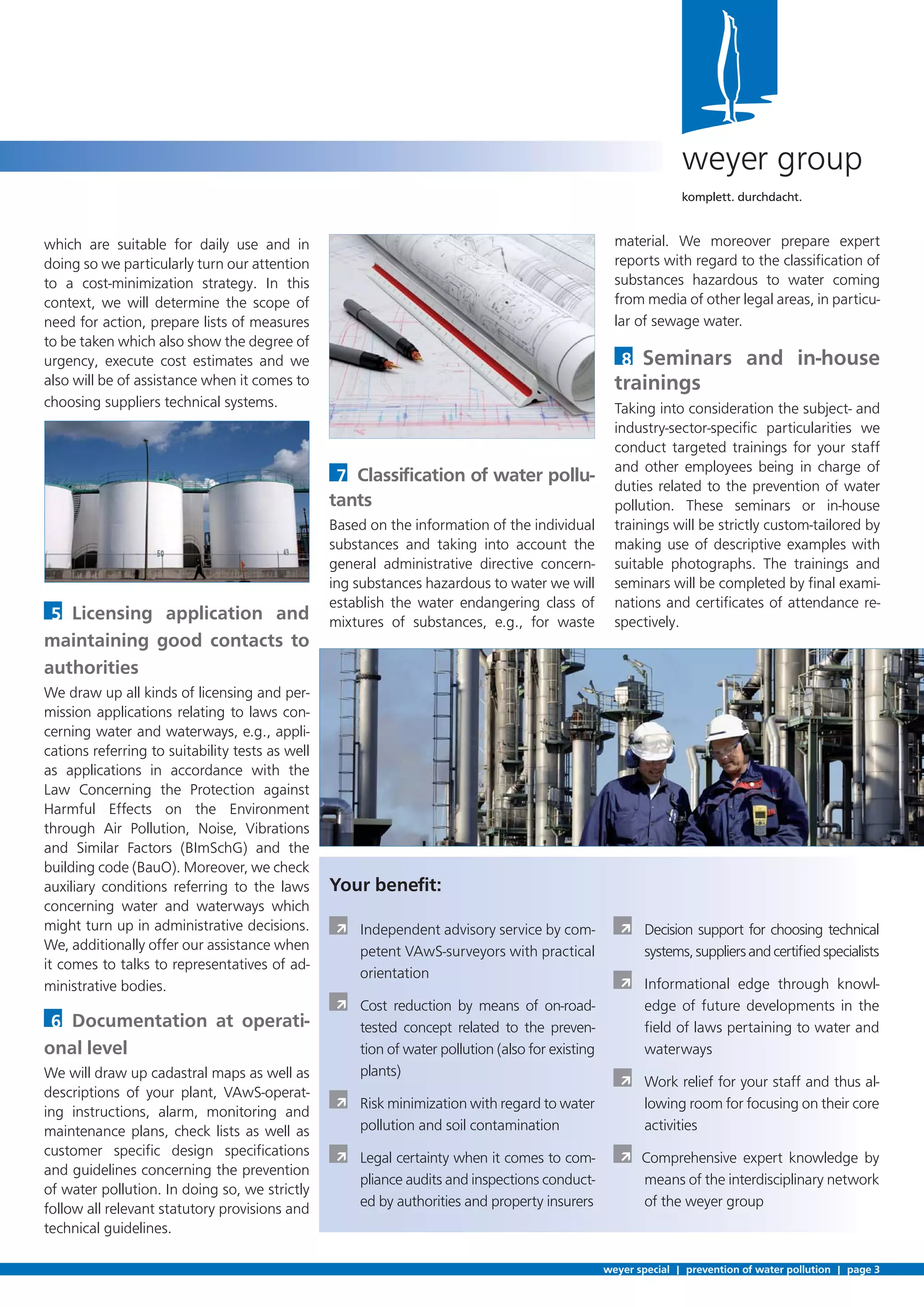 Prevention of water pollution | weyer special | PDF