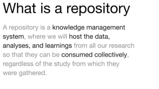 Sharing is caring: what to know before you build a Research Repository ...