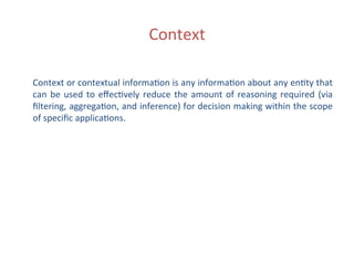 Contextualised Service Delivery in Internet of Things, Smart Parking ...