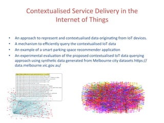 Contextualised Service Delivery in Internet of Things, Smart Parking ...