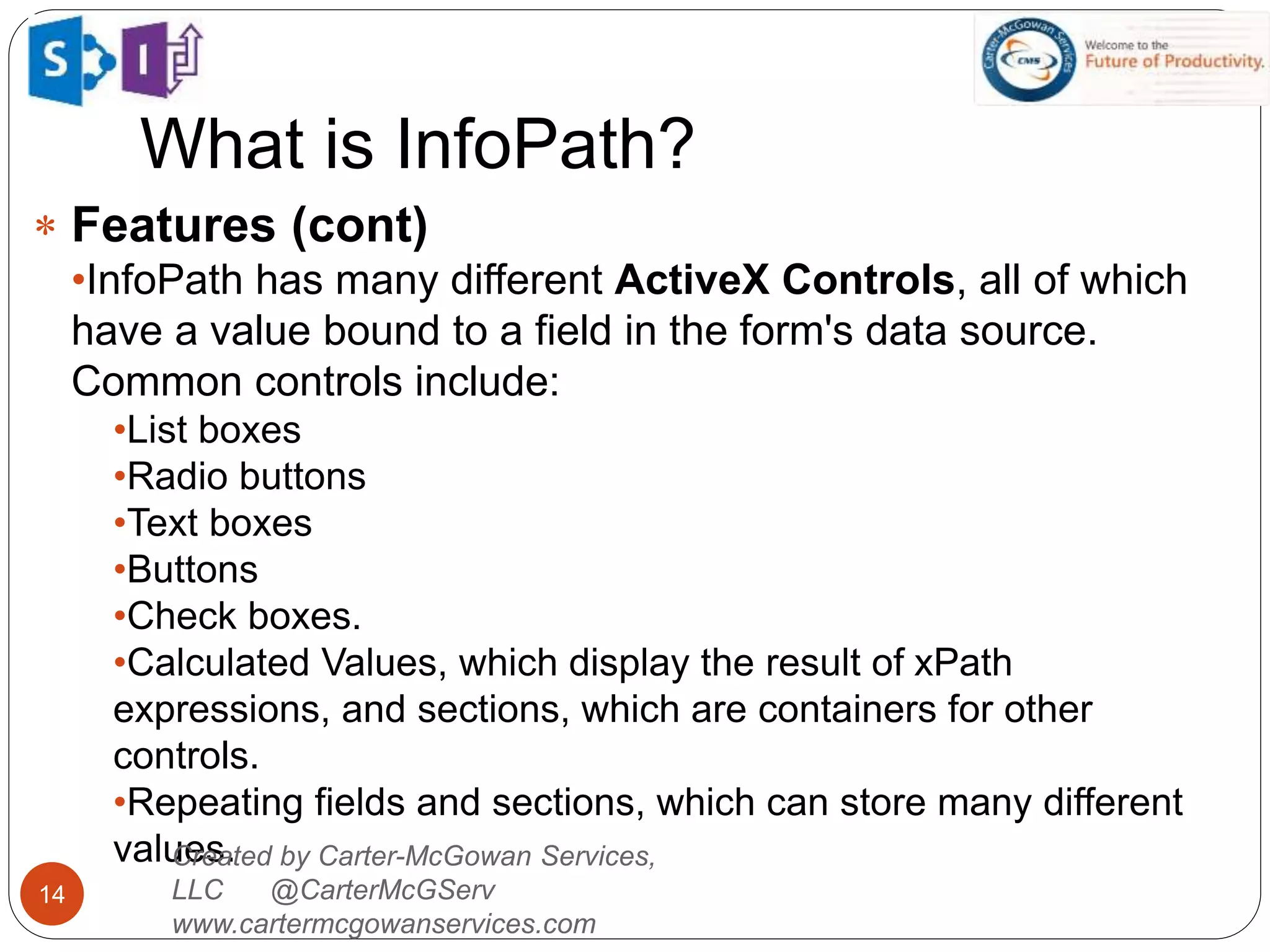 Intro to InfoPath Workflow | PPTX