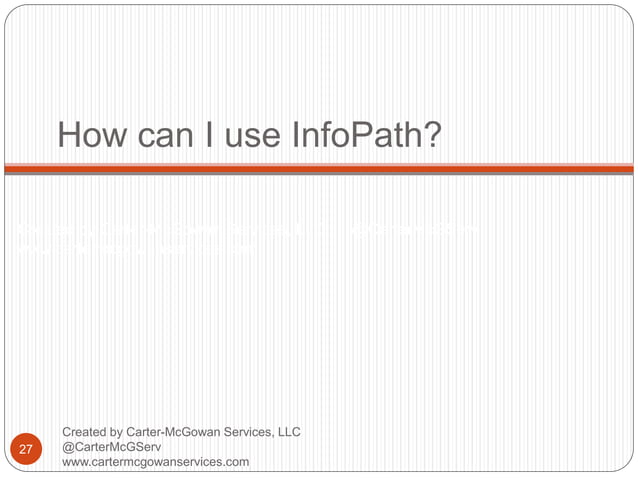 Intro to InfoPath Workflow | PPTX