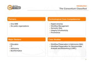 Wf4Ever: Advanced Workflow Preservation Technologies for Enhanced Science i | PPT
