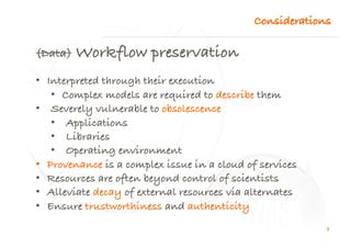 Workflow Preservation | PPT