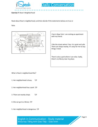 Chapter 1 unit 4. my neighborhood | PDF