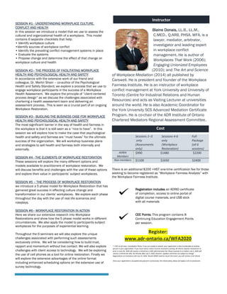 Advance Workplace Restoration & Health and Fairness Assessments H SET ...