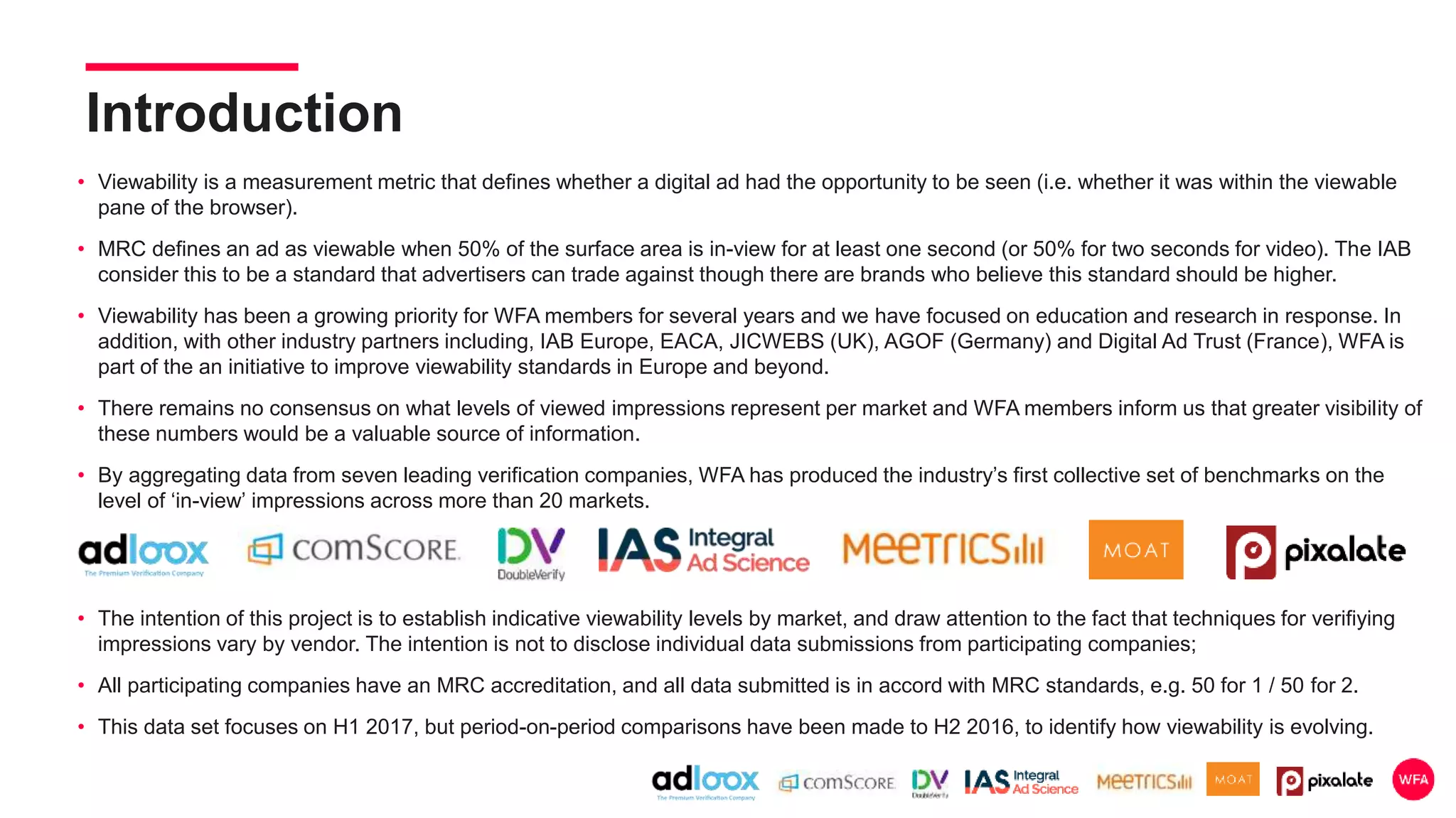 WFA Global Viewability Benchmarking | PPT