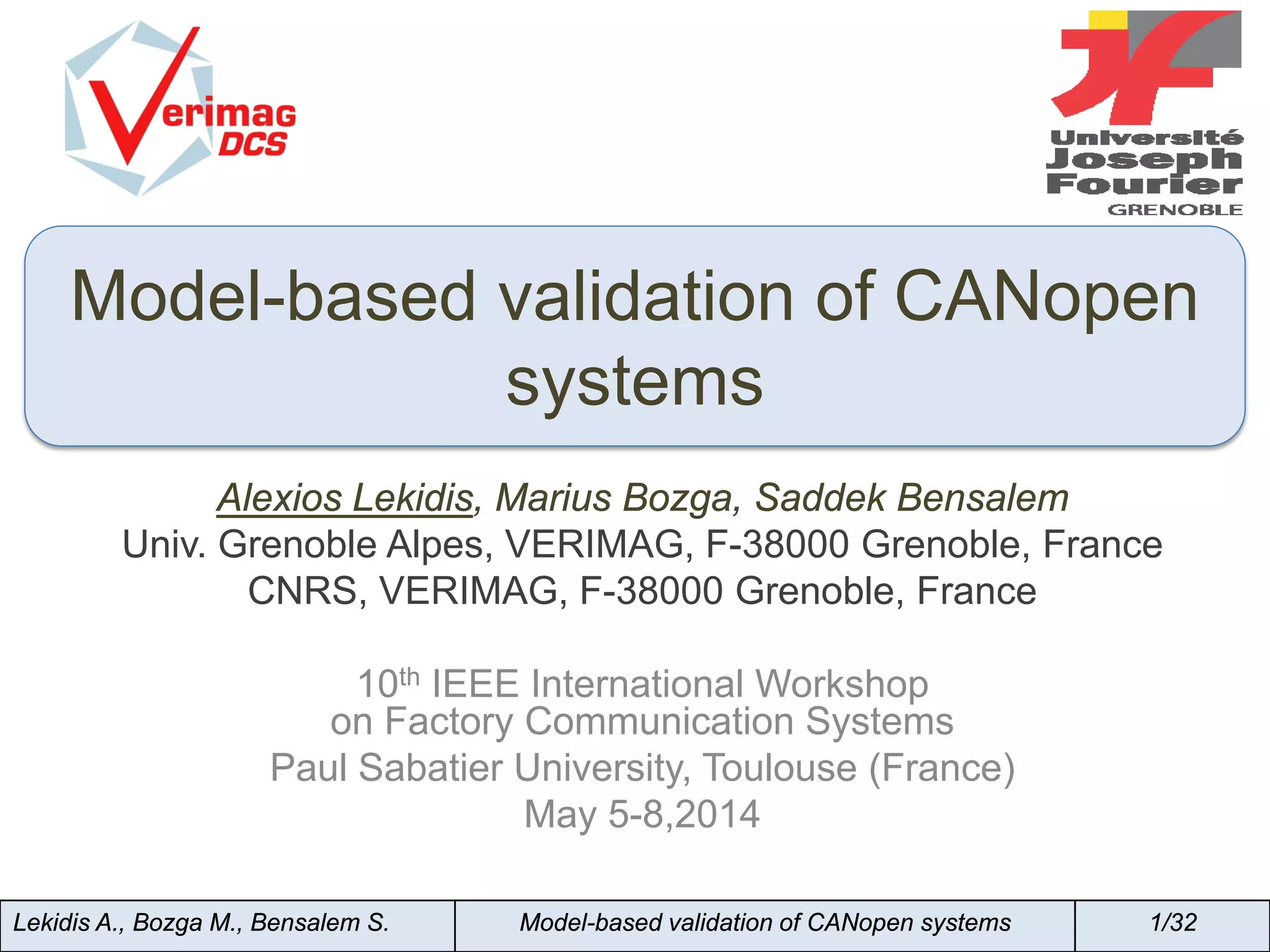 Model-based development of CANopen systems | PPT