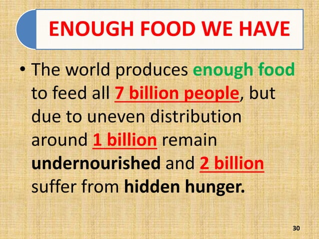 A ZERO HUNGER WORLD BY 2030 | PPTX
