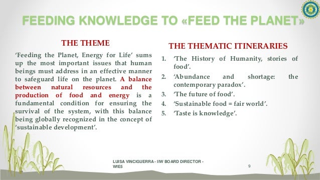 WFE5 FEEDING THE PLANET, ENERGY FOR LIFE - THE ROLE OF INNER WHEEL