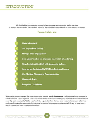 Workforce for Good: Employee Engagement in CSR/Sustainability | PDF