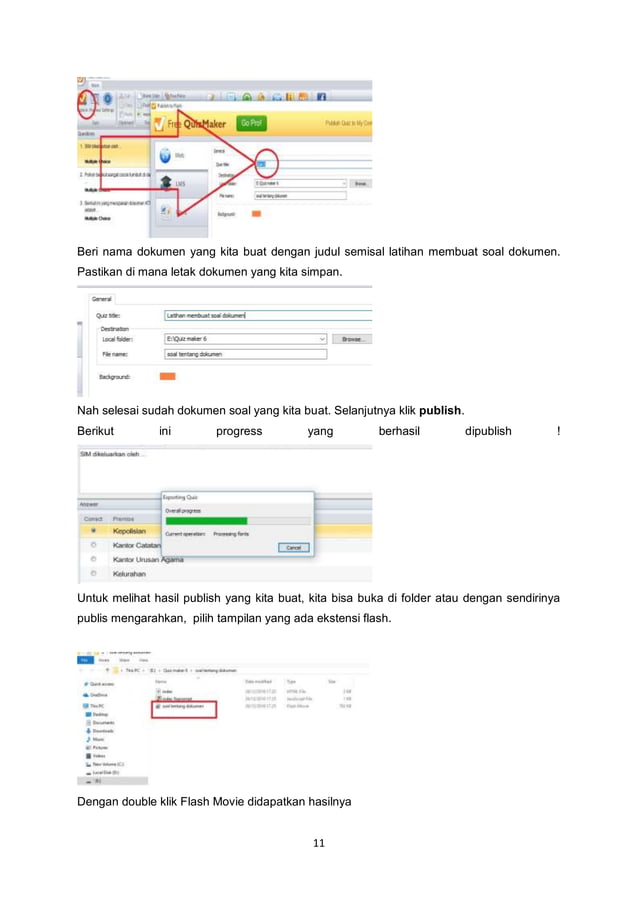 Cara membuat kuis offline Quiz Maker | PDF
