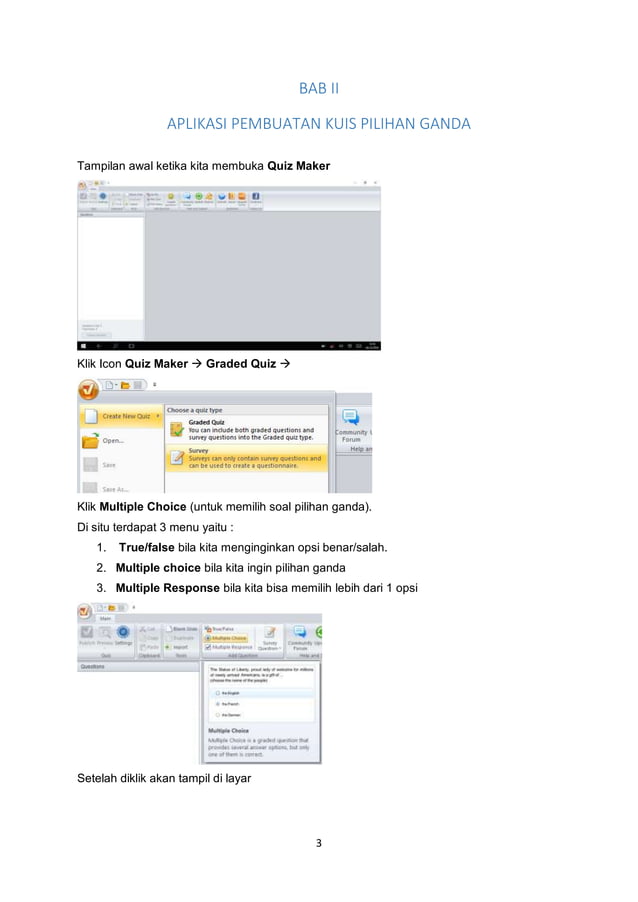 Cara membuat kuis offline Quiz Maker | PDF