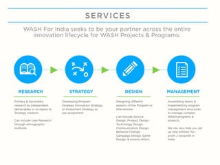 WASH For India Innovation Consulting | PDF